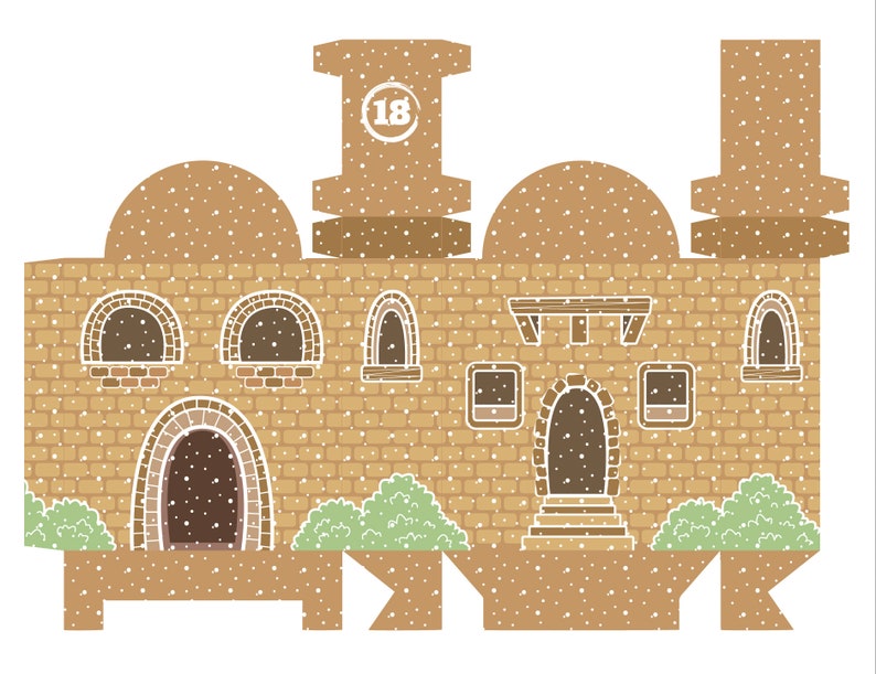 Printable Bethlehem Advent Calendar Village, Biblical Christmas Craft ...