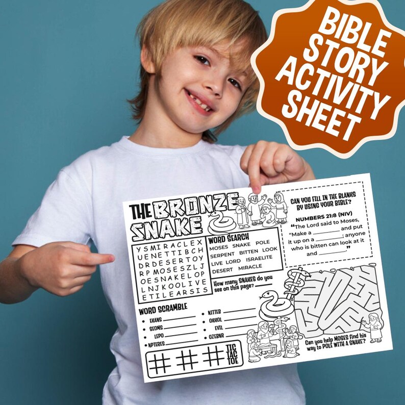 The Bronze Snake Activity Sheet – Instant Download, Great Craft for ...