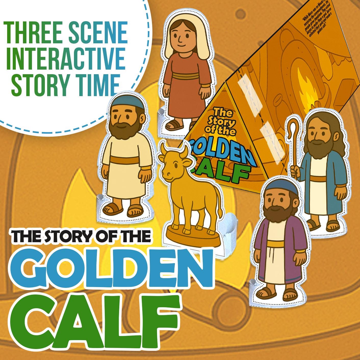 Golden Calf Bible Craft | Finger Puppets, Paper Dolls, Interactive ...