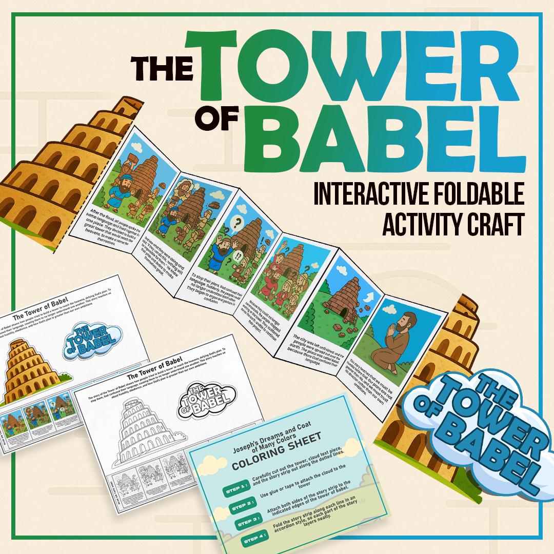 Instant Download Tower of Babel Foldable Craft Activity, Great for ...