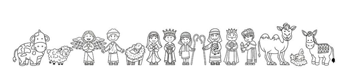 Nativity Scene Printable Nativity Cutout// DIY Printable Cutout ...
