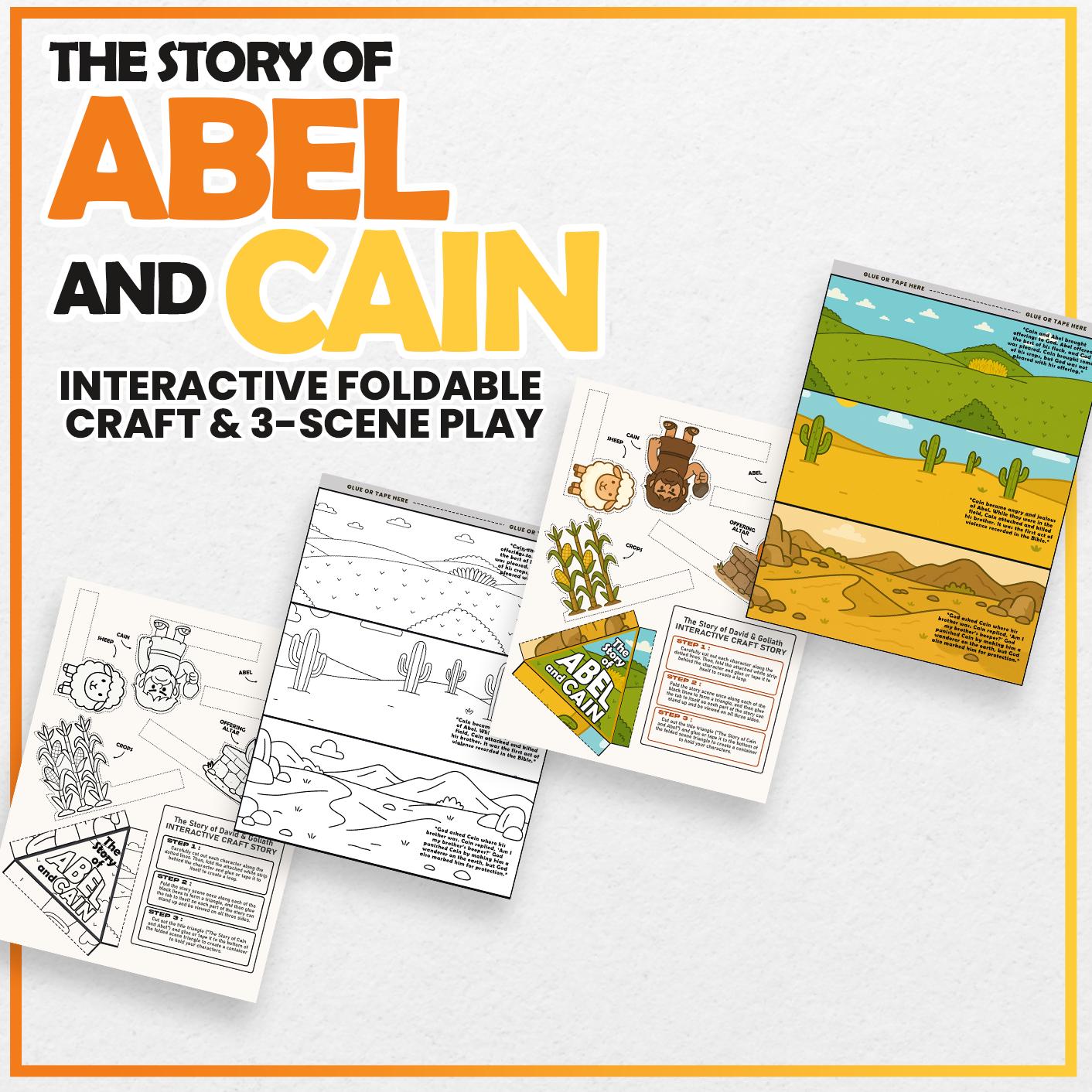 Cain & Abel Bible Story Craft | Finger Puppets, Paper Dolls ...