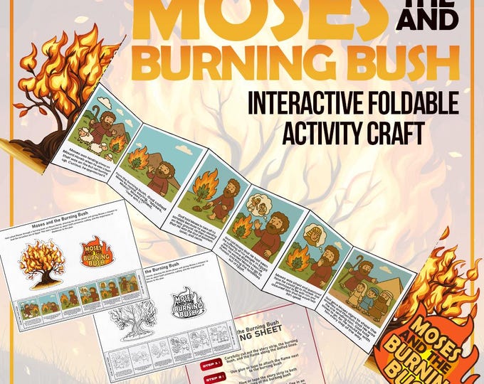 Moses and the Burning Bush Sunday School Craft, Bible Story Activities ...