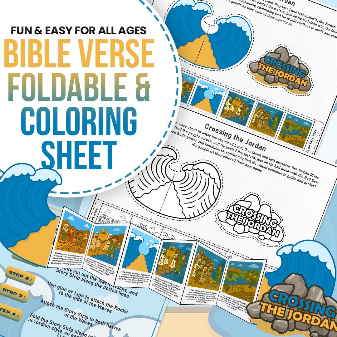 Instant Download Crossing the Jordan River Foldable Craft Activity ...
