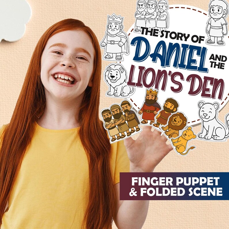 Daniel and the Lion's Den Craft | Finger Puppets, Paper Dolls ...