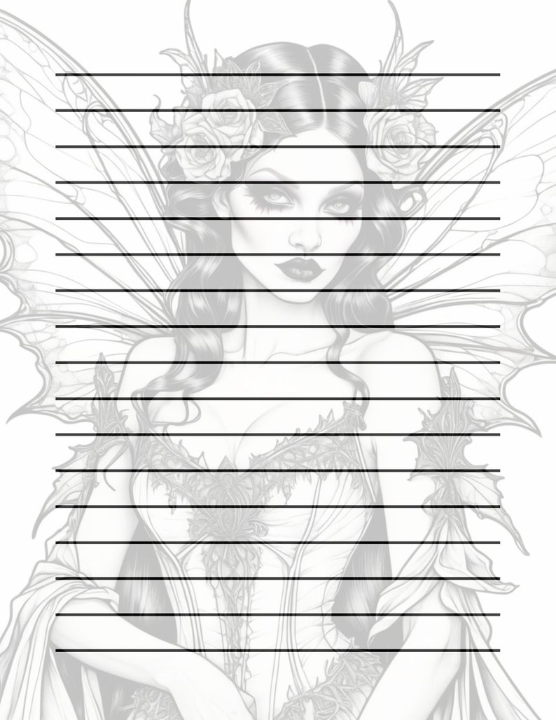 100 Gothic Fairy Printable Note Notebook Pages - Etsy