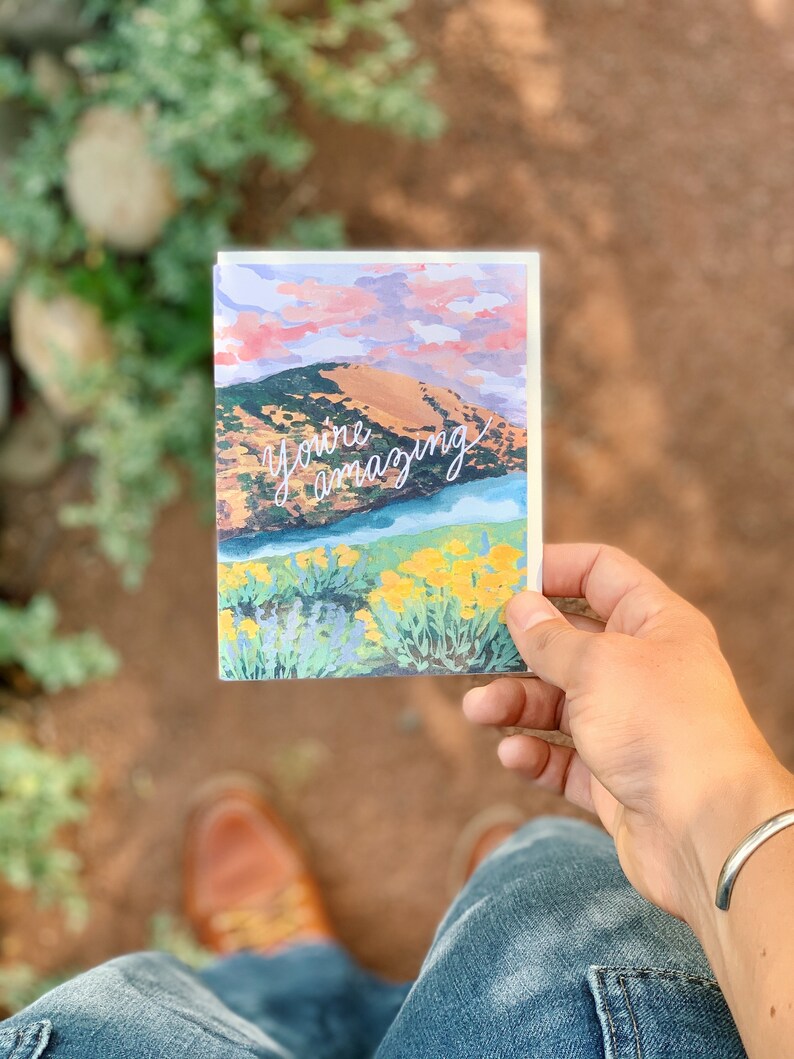 Handmade Landscape Greeting Card, Western Scene, Card - Etsy