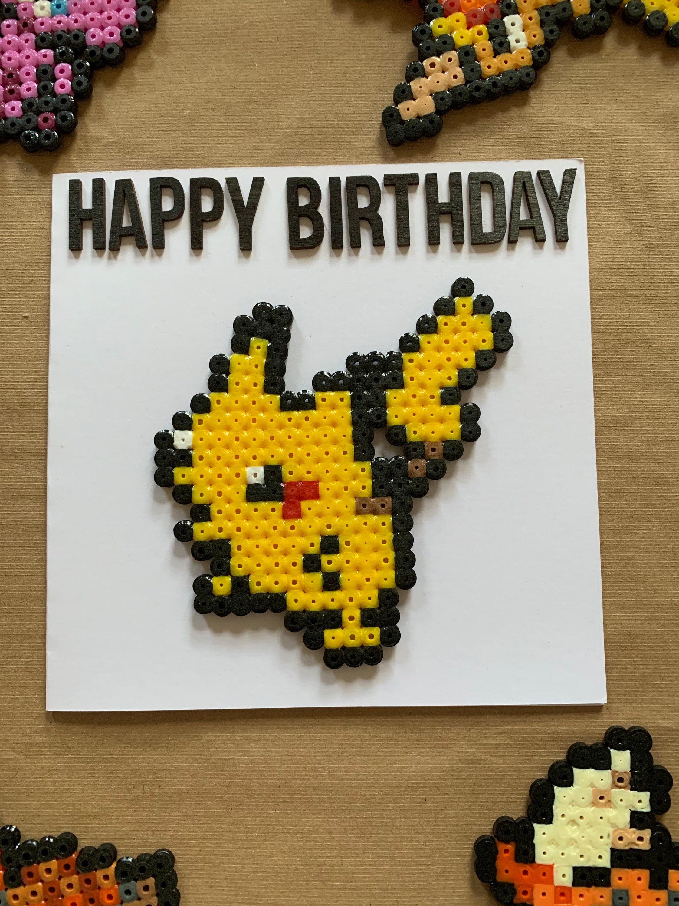 Art & Collectibles Pixel Art Card Pokemon Pikachu Other Assemblage ...