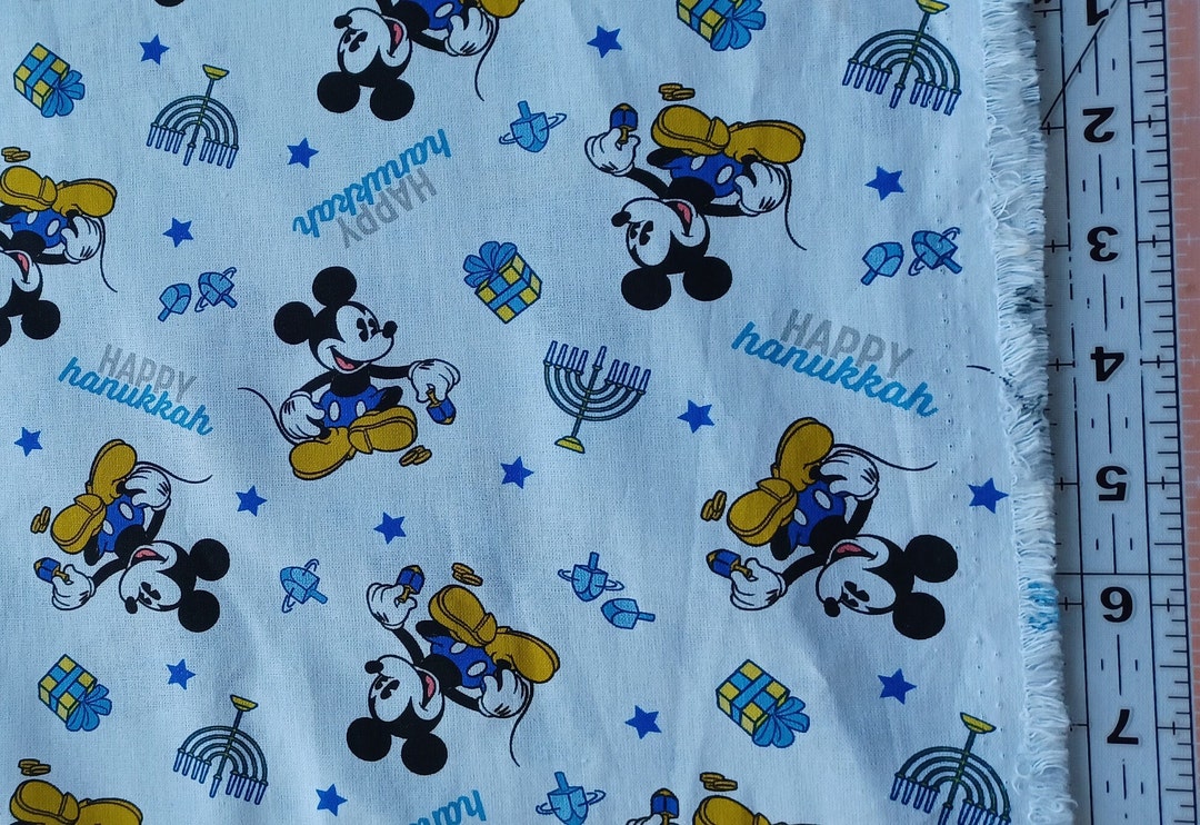 Mickey Happy Hanukkah Cotton Fabric - Etsy