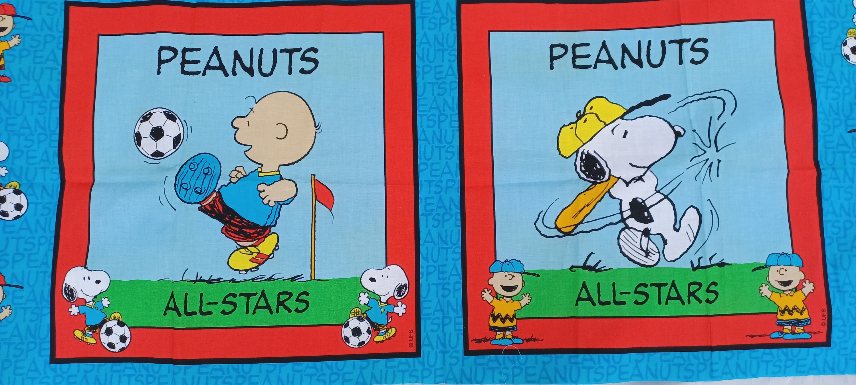 Vintage Peanuts Charlie Brown and Snoopy Pillow Fabric Panels - Etsy