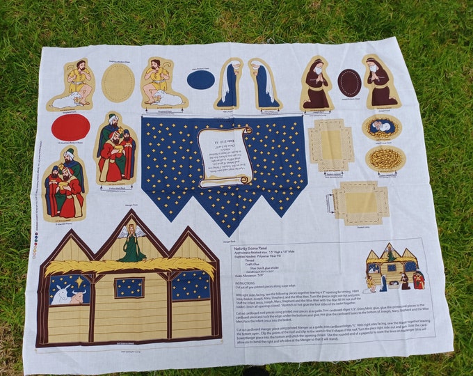 Nativity Scene Cut and Sew Fabric Panel by Spring Creative - Etsy
