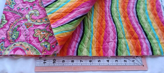 Pre Quilted Double Sided Hot Pink Paisley Fabric - Etsy