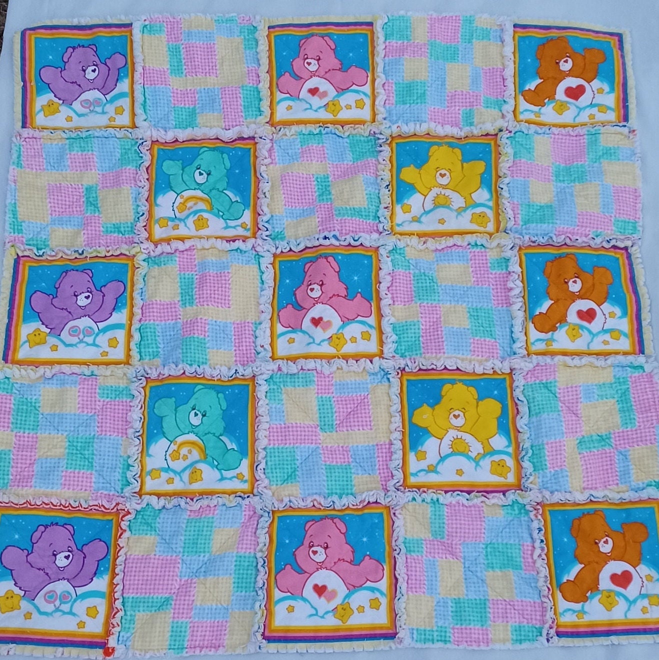 Care Bears Cotton Flannel Panel Fabric Great to Make Rag - Etsy