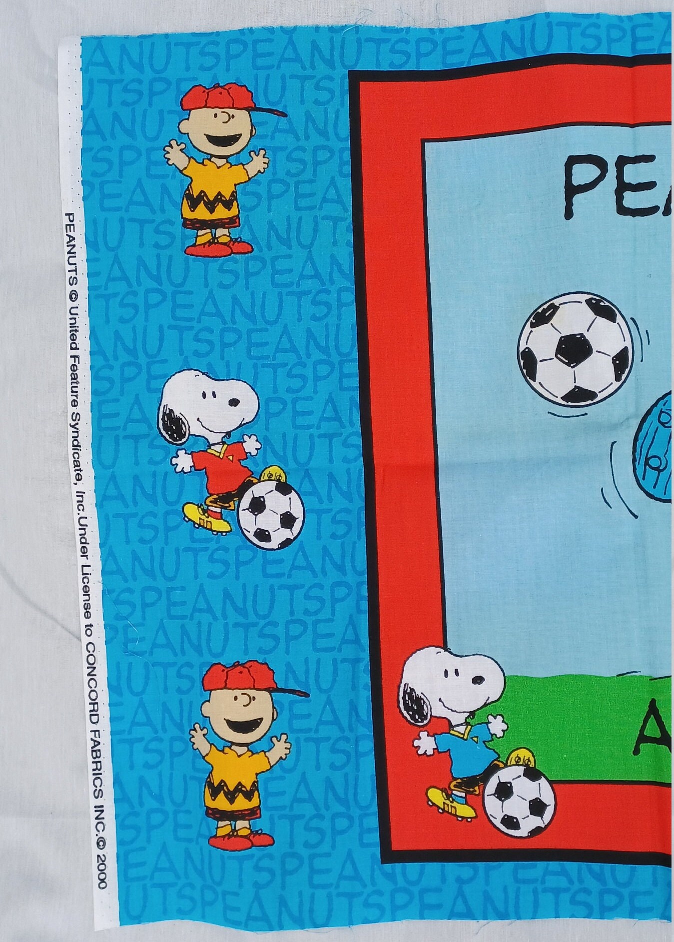 Vintage Peanuts Charlie Brown and Snoopy Pillow Fabric Panels - Etsy