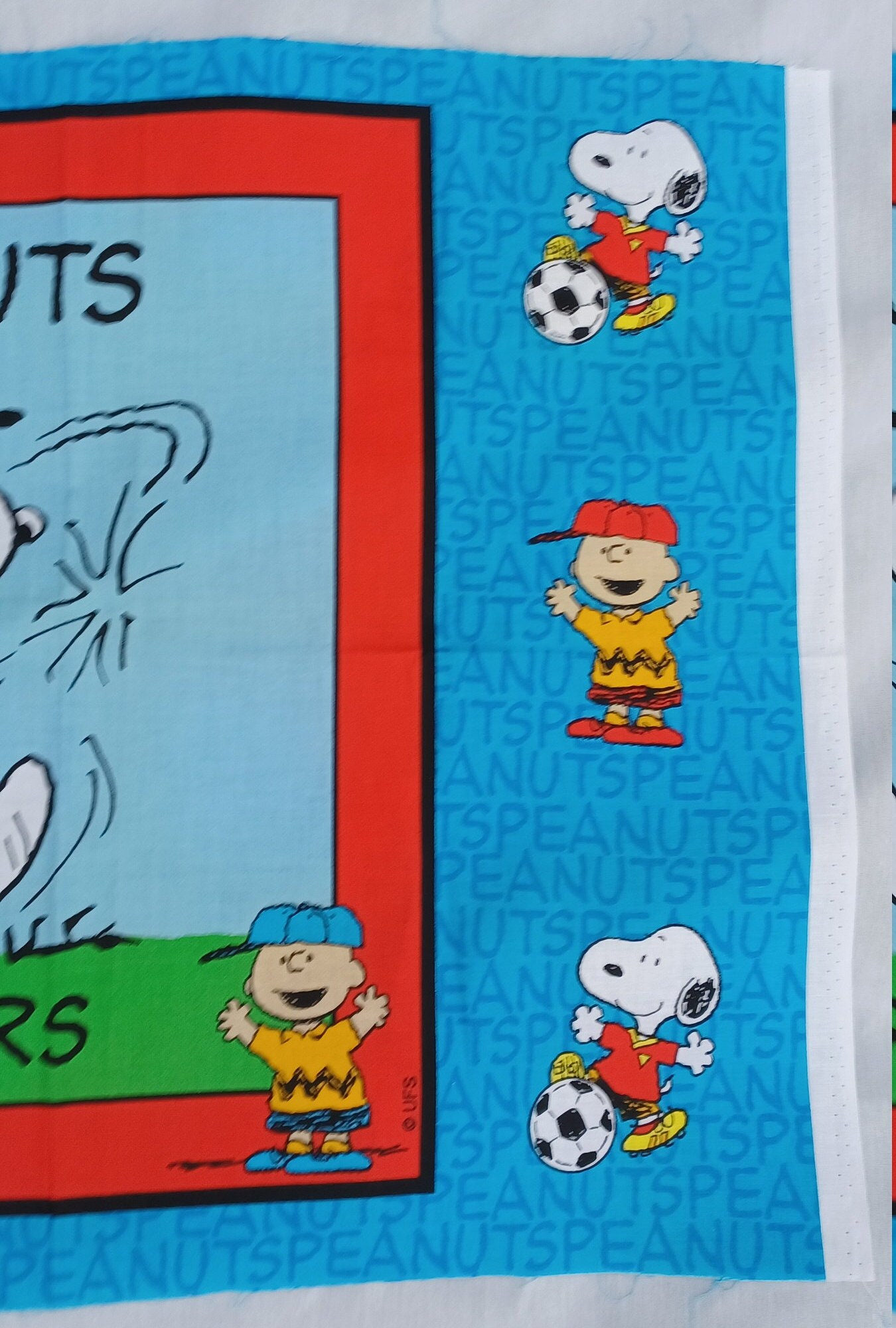 Vintage Peanuts Charlie Brown and Snoopy Pillow Fabric Panels - Etsy