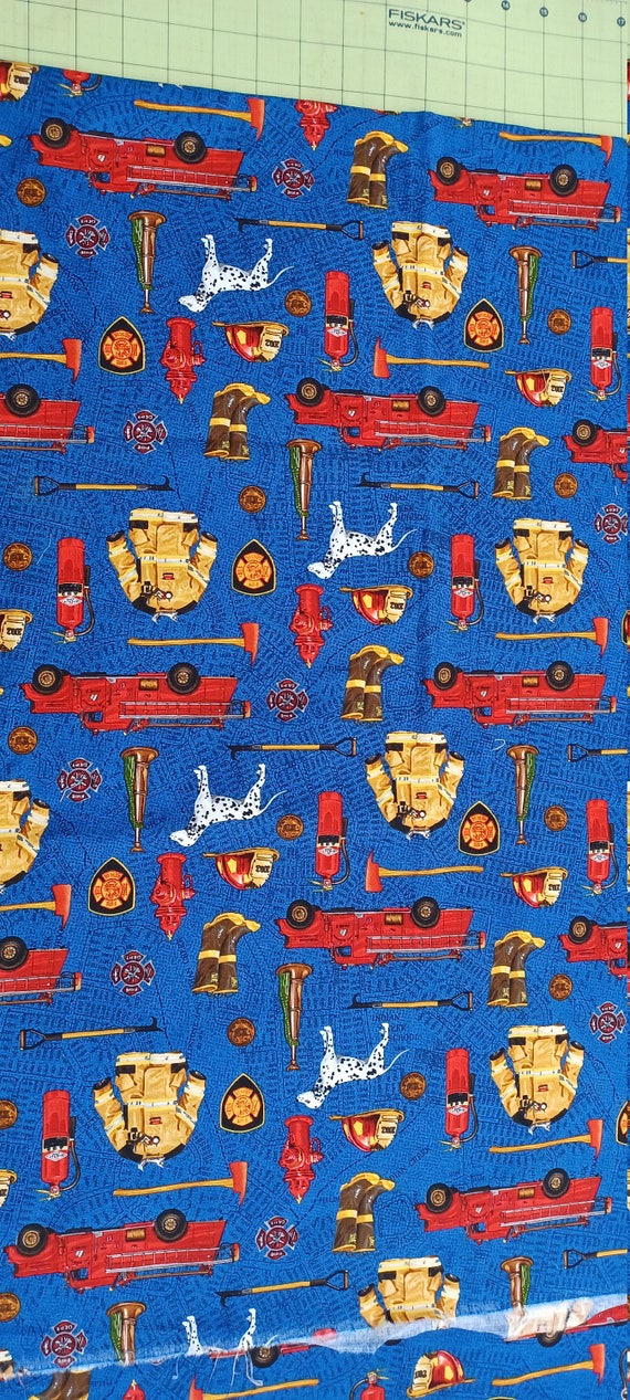 American Heroes Screen Print Fabric by Robert Kaufman Fire | Etsy