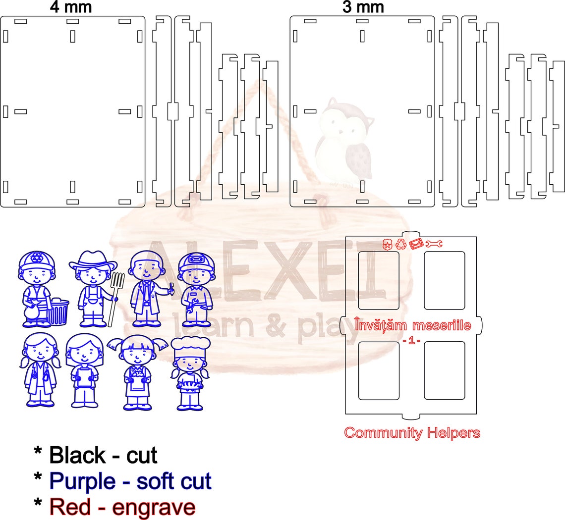 Community Helpers, Vector Cut Template, Digital Download, Laser Cut ...