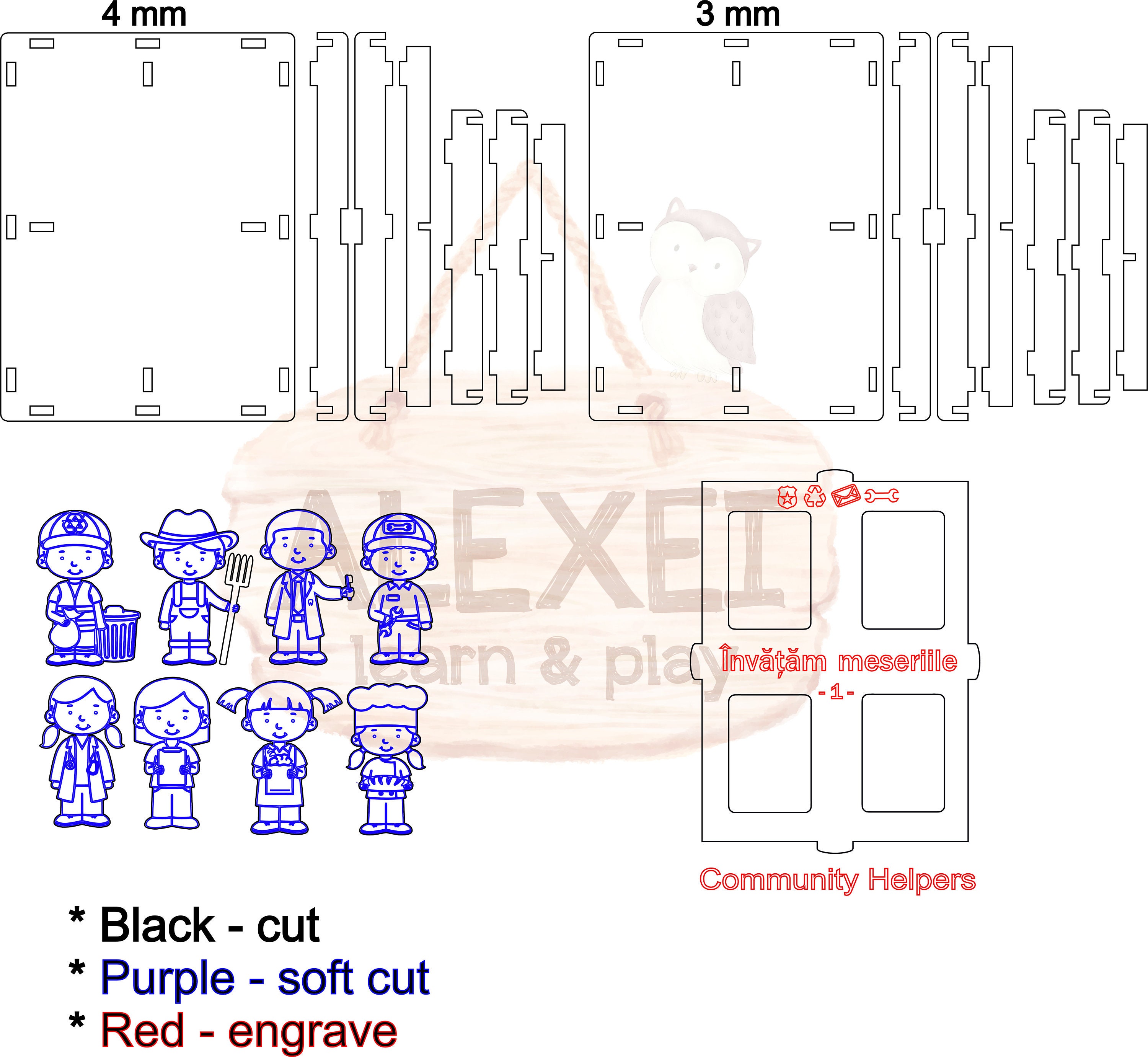 Community Helpers, Vector Cut Template, Digital Download, Laser Cut ...