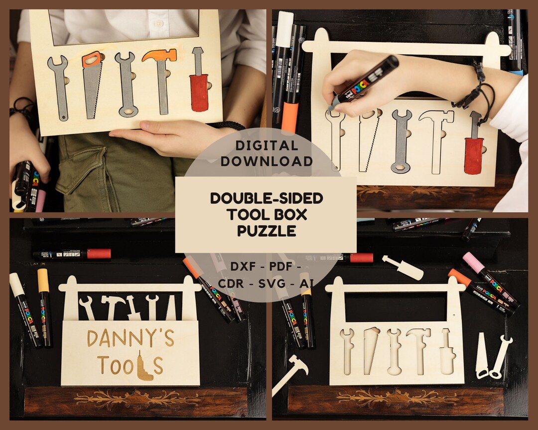 Tool Box Puzzle SVG: Laser Cut File (digital Download) - Etsy