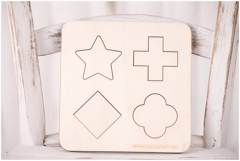 Geometric Shapes Puzzle SVG Files: Montessori Toys for CNC Laser Cut ...