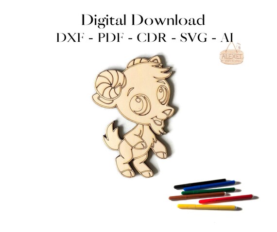 Goat Vector Laser Cut Template Goat Cut File Digital - Etsy