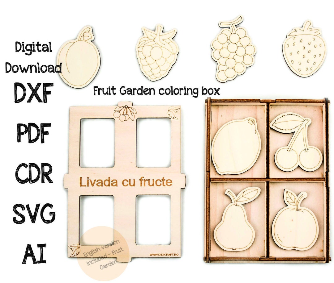 Fruit Garden Laser Cut Template: CNC Vector Art (digital Download) - Etsy