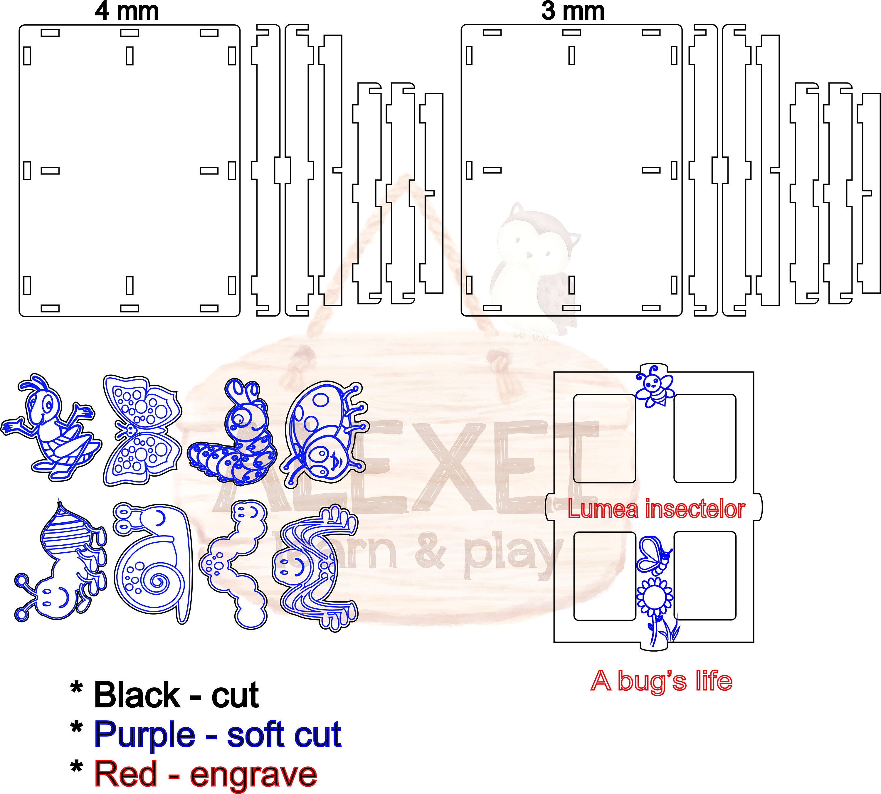 Bugs Vector Laser Cut Template: CNC Plywood Model (digital Download) - Etsy