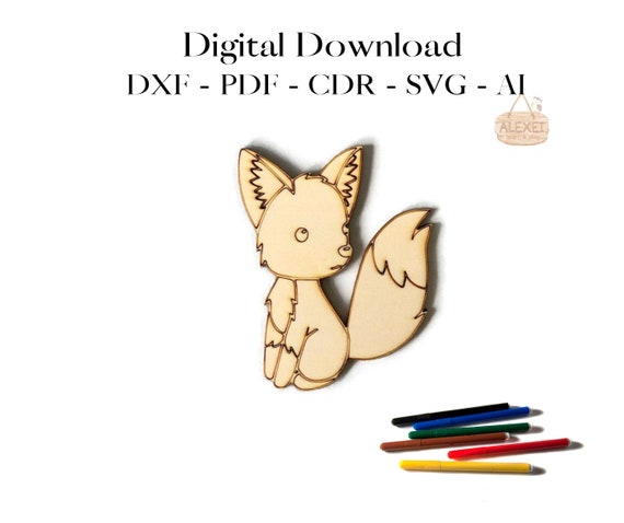 Fox Vector Laser Cut Template Baby Fox Cut File Digital - Etsy