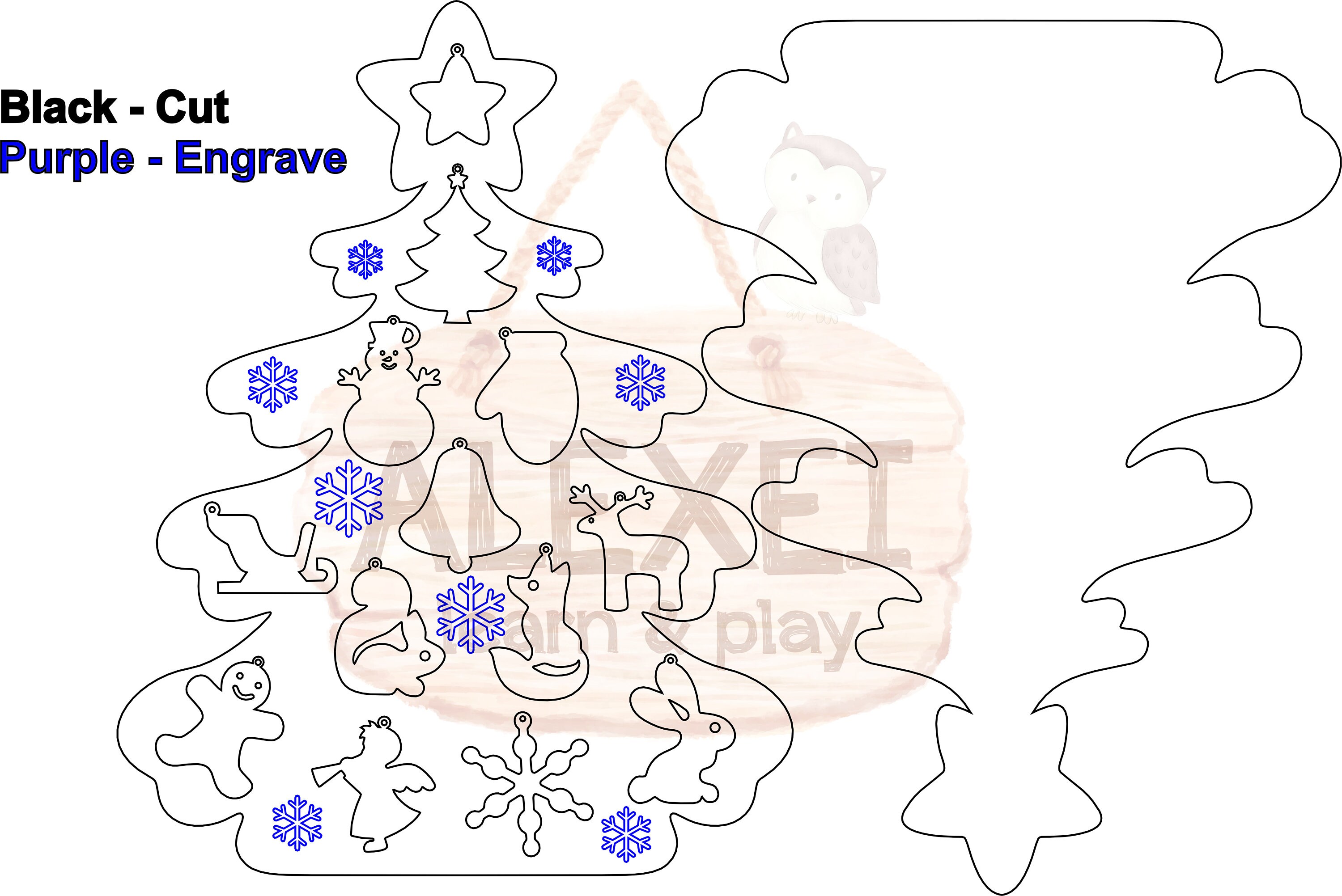 Christmas Tree Lasercut File - 3D Puzzle - Vector - Laser Cut Vector ...