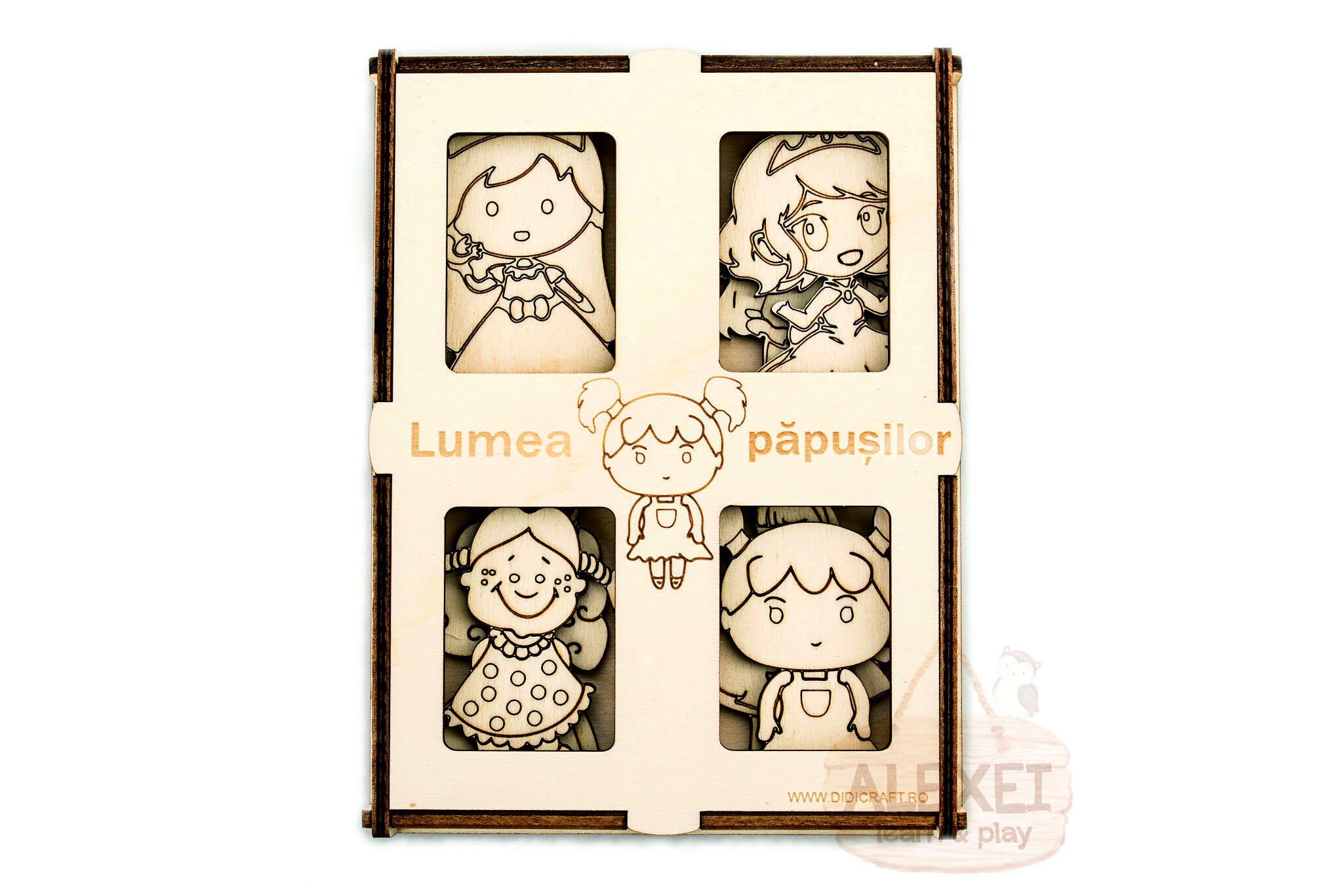 Doll World Box Vector Laser Cut Template, Dolls for Painting Laser ...