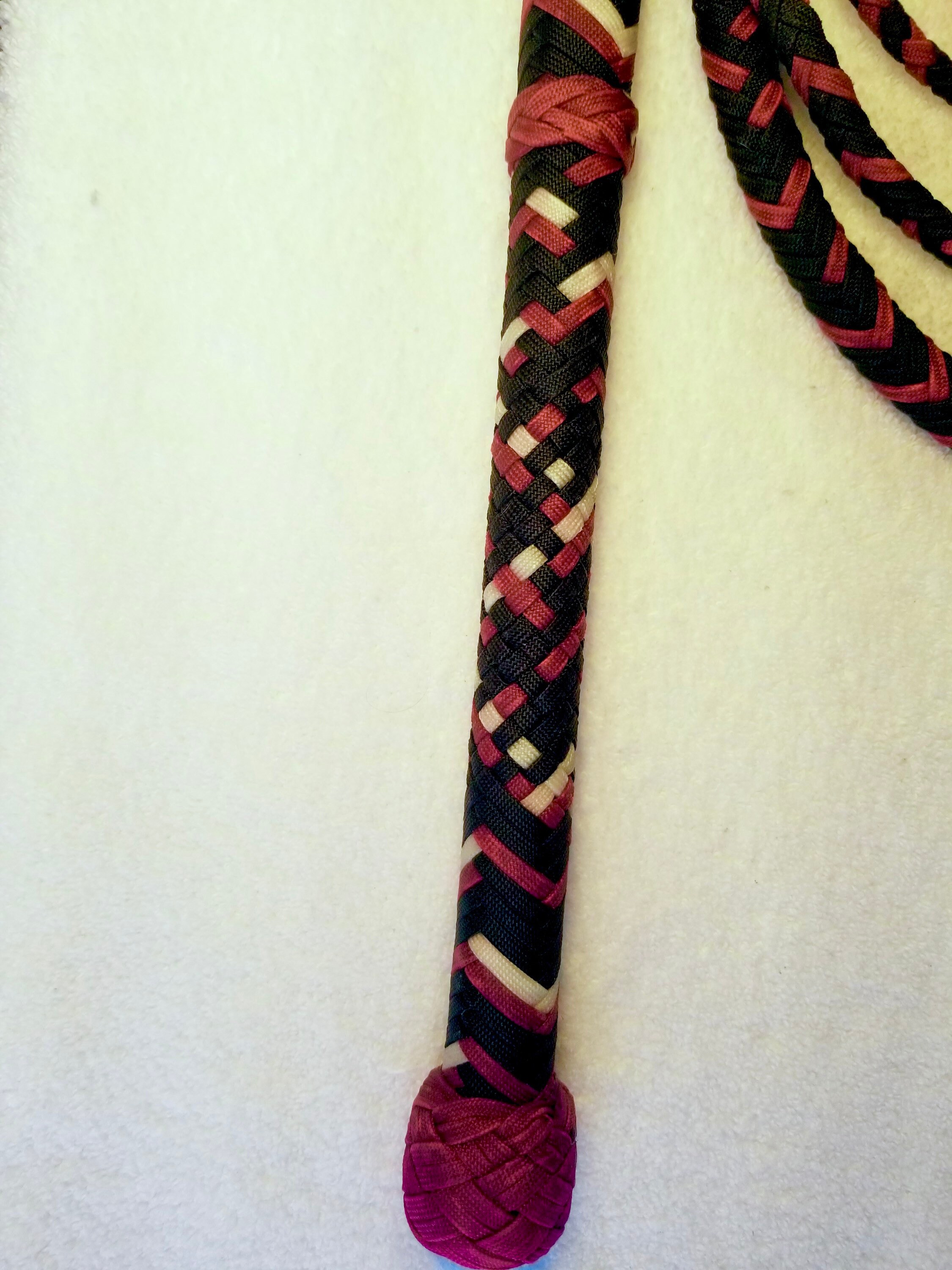8 Foot 16 Plait Nylon Bullwhip Waxed Red, White, Black - Etsy