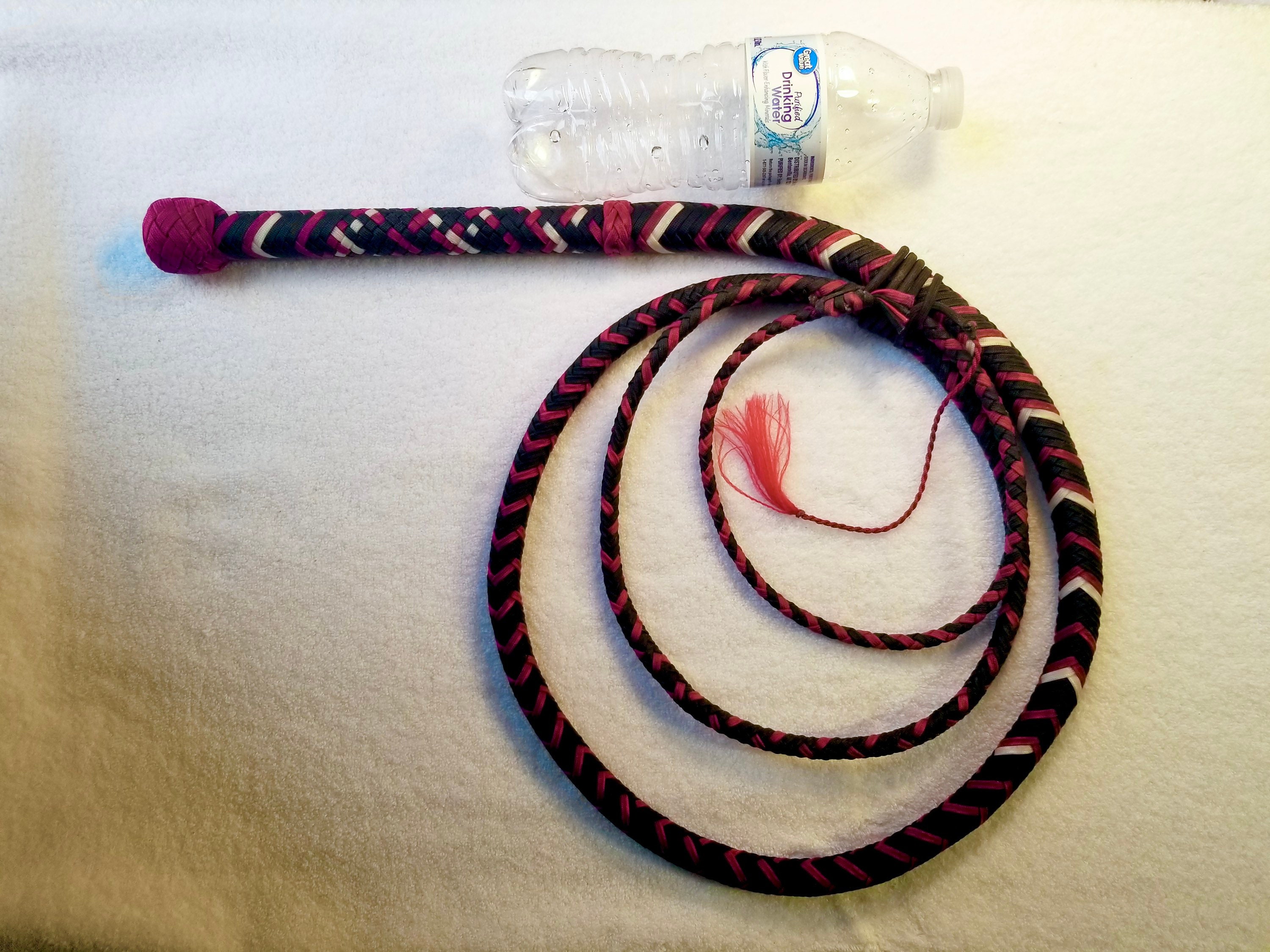8 Foot 16 Plait Nylon Bullwhip Waxed Red, White, Black - Etsy