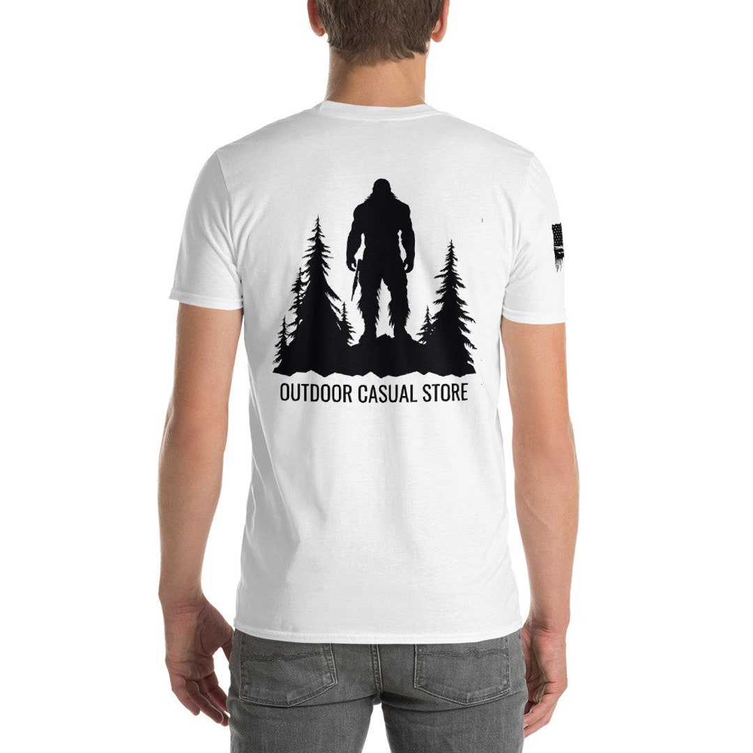 Bigfoot Tee Shirt, Sasquatch, Outdoor Casual Store Short-sleeve T-shirt ...