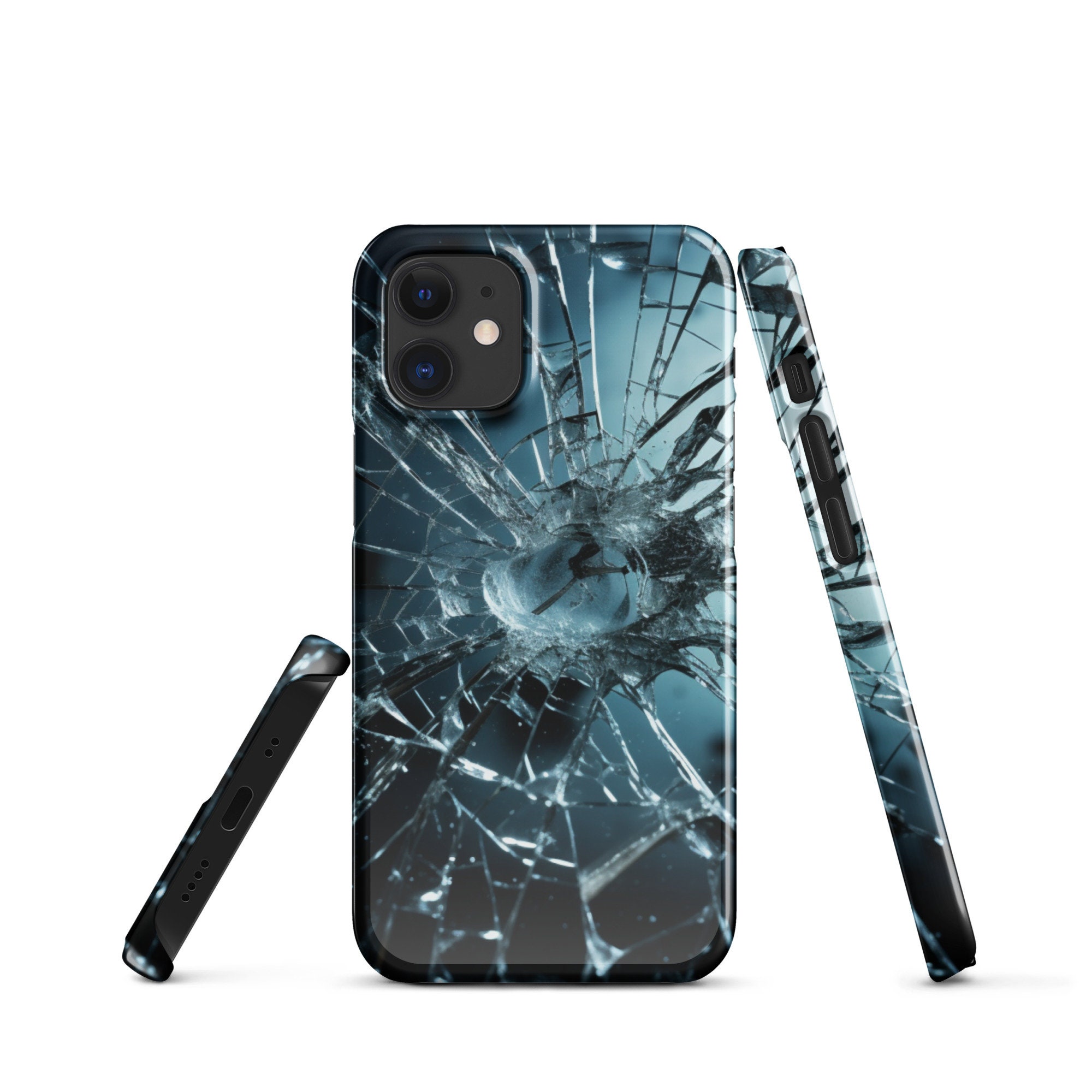 Snap Case for Iphone® , Premium Phone Case, Cracked Screen, Broken ...