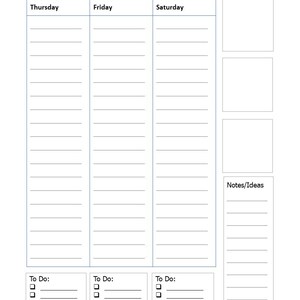 Rainbow Themed Weekly Lists Printables in 3 Styles - Etsy