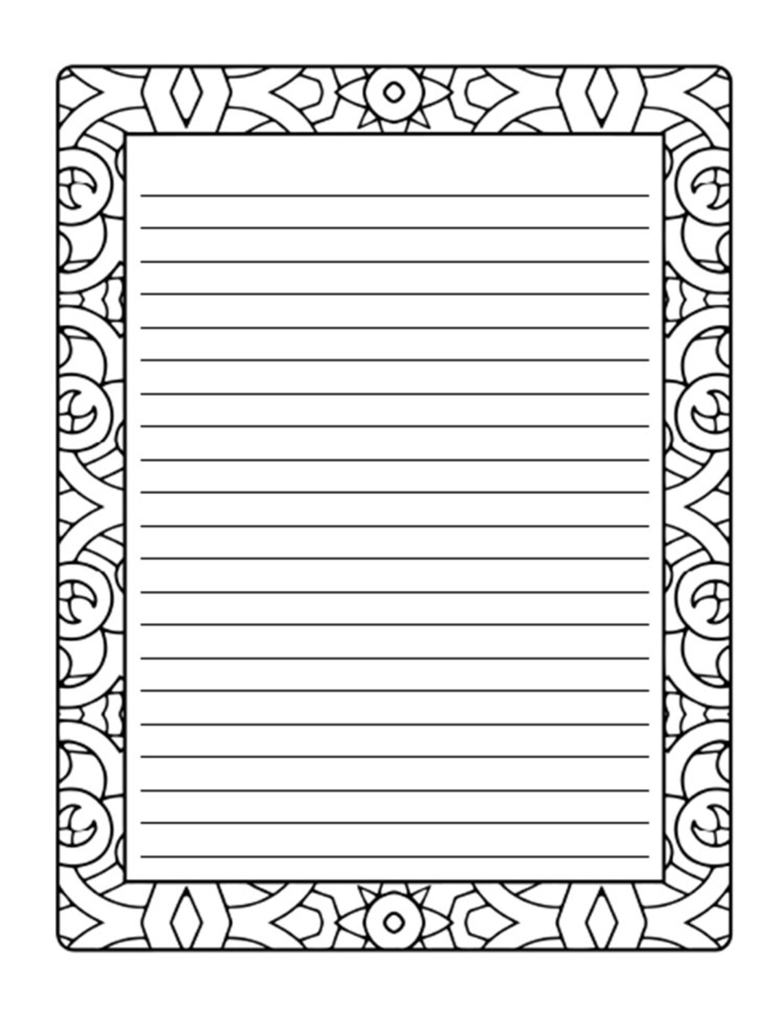 Printable 25 Framed Notes Pages PDF - Etsy