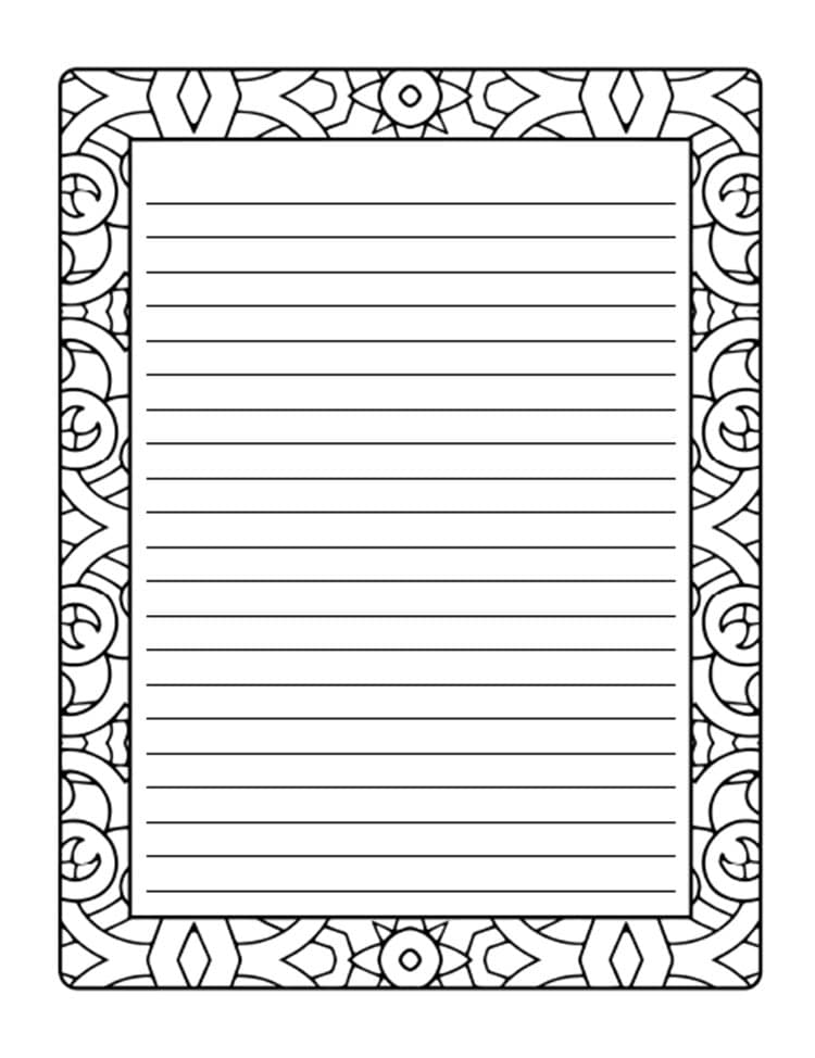 Printable 25 Framed Notes Pages PDF - Etsy