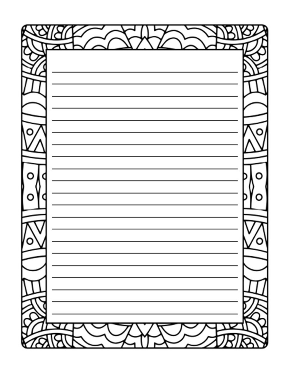 Printable 25 Framed Notes Pages PDF - Etsy