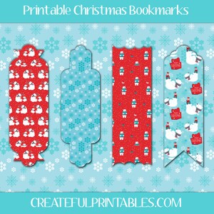 Christmas Printable Bookmarks Holidays Xmas - Etsy