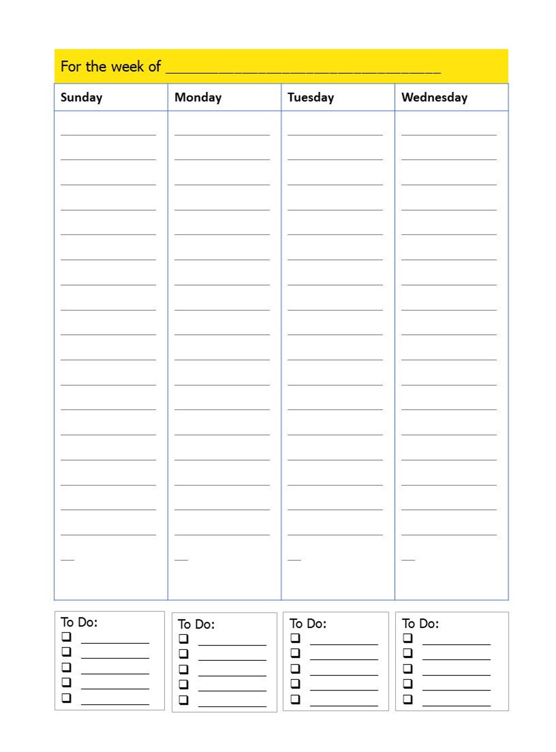 Rainbow Themed Weekly Lists Printables in 3 Styles - Etsy