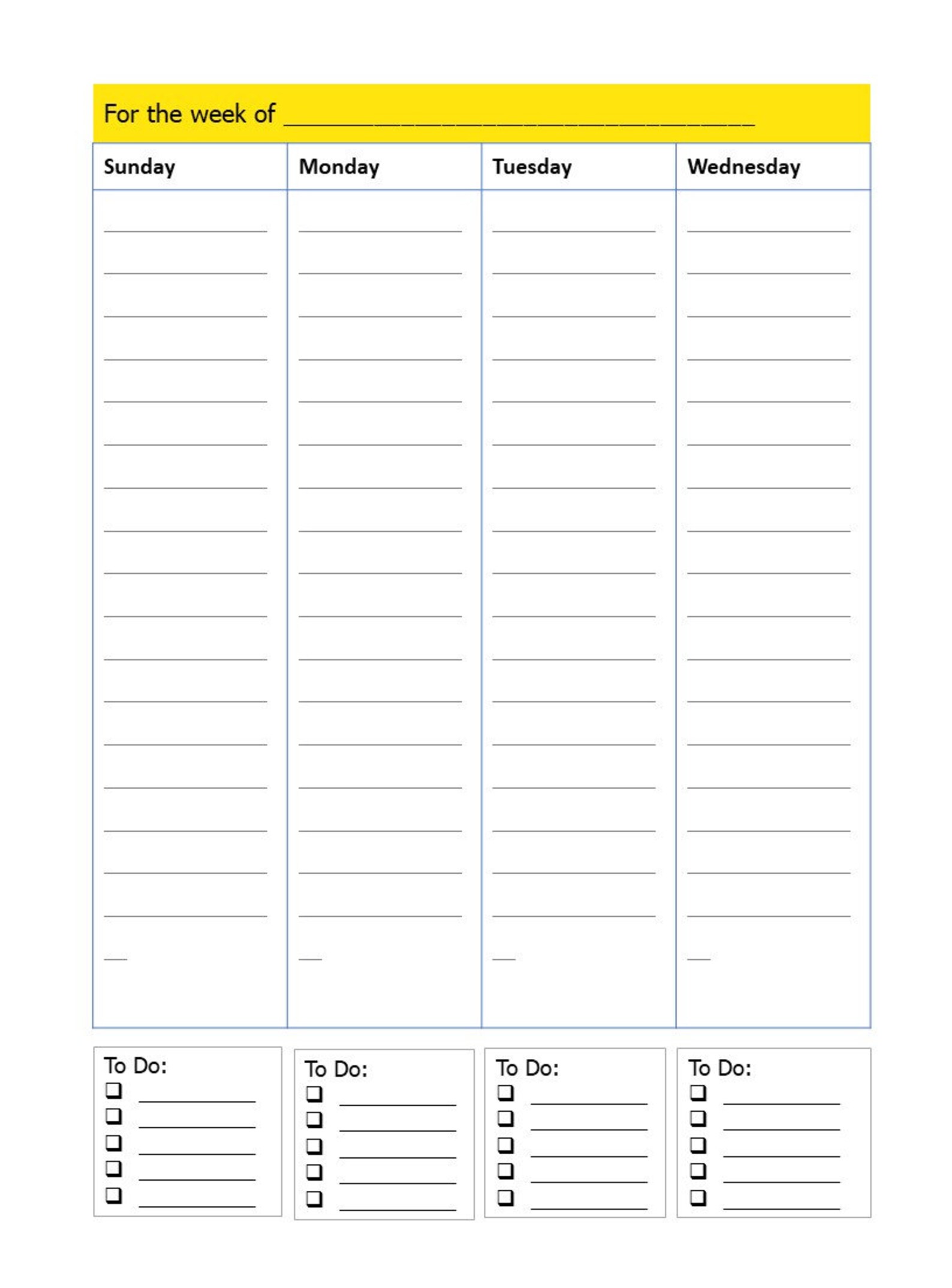 Rainbow Themed Weekly Lists Printables in 3 Styles - Etsy