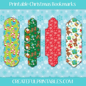 Christmas Printable Bookmarks Holidays Xmas - Etsy