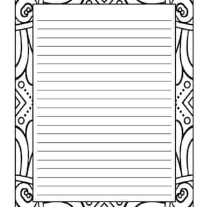 Printable 25 Framed Notes Pages PDF - Etsy