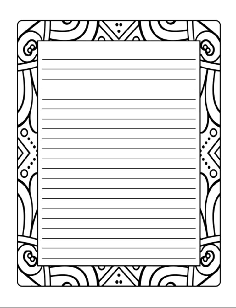 Printable 25 Framed Notes Pages PDF - Etsy