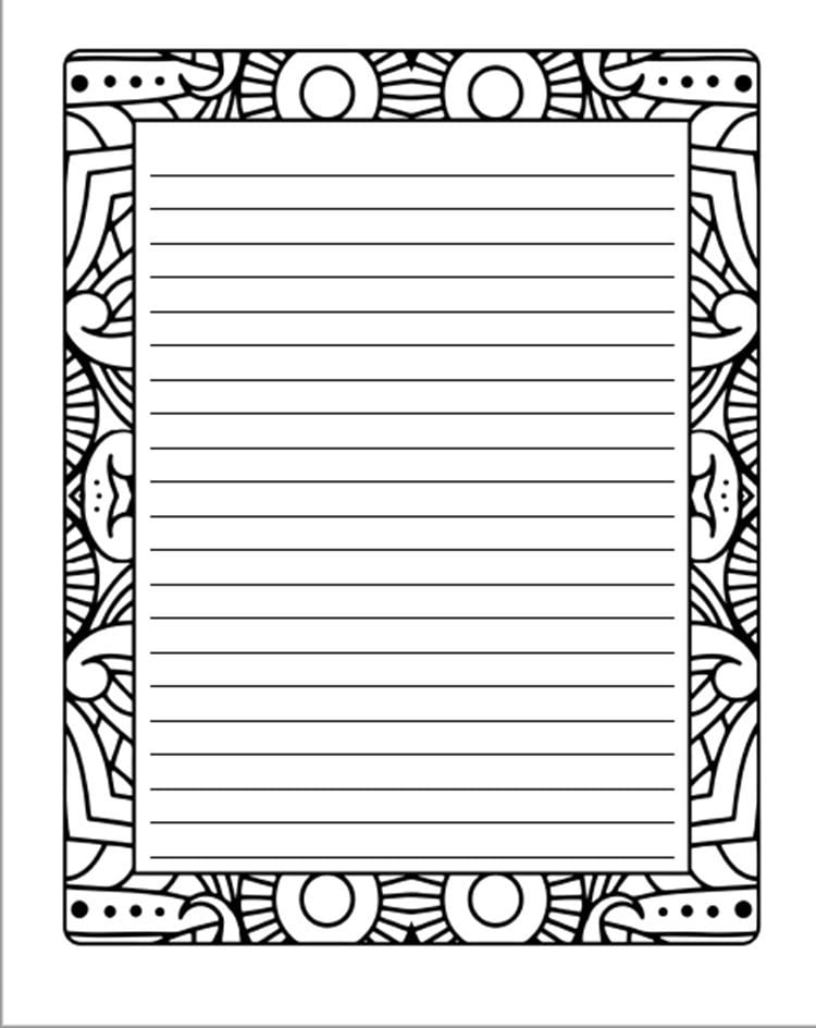 Printable 25 Framed Notes Pages PDF - Etsy