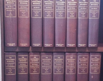 Complete 1892 Encyclopedia Britannica Set 9th Edition Vintage Decorative Book 25 Volumes Gold ...