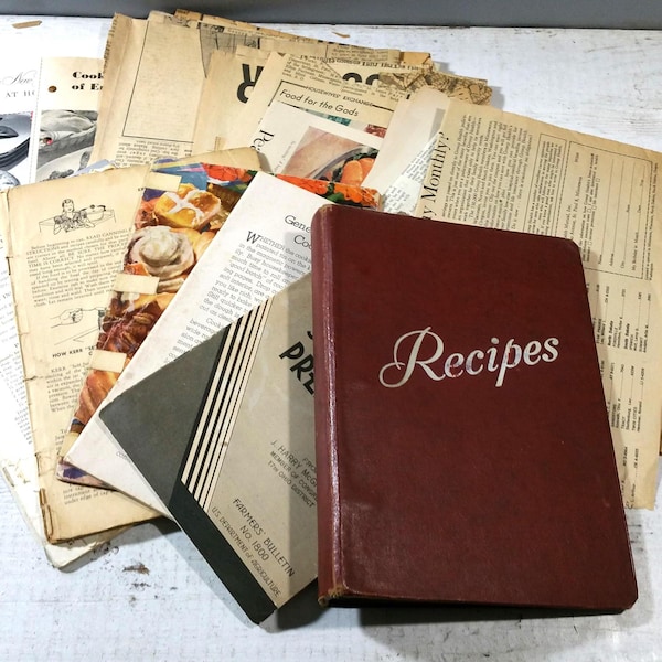 Vintage Recipe Book - Etsy