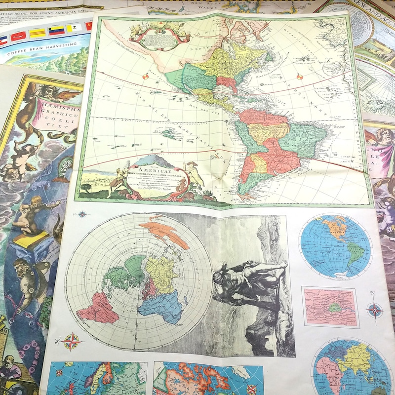 Decoupage World Map - Etsy