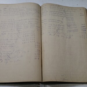 1856 Antique LEDGER Journal Marbled Calligraphy Mercantile General ...