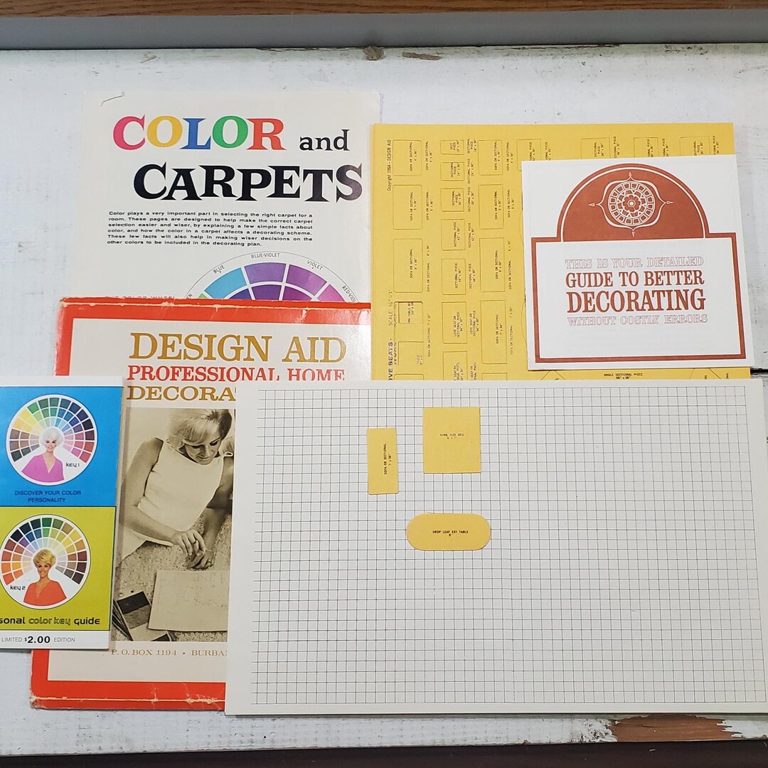 Retro Professional Home Decorating Kit Vintage Design Aid 50s 60s 70s ...